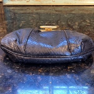 Bellini | Bags | Vintage Bellini Collection Black Snakeskin And ...